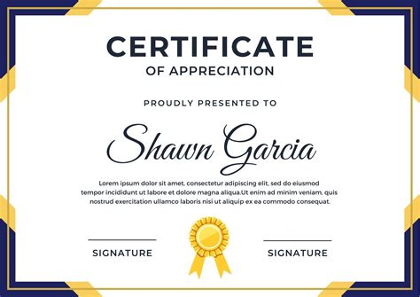 Certificate Of Recognition Printable