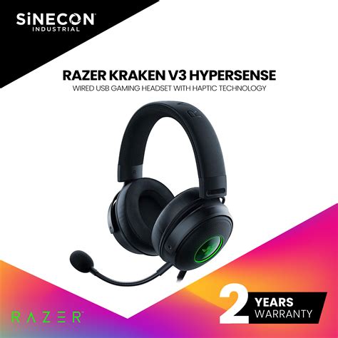 Razer Kraken V3 Hypersense Haptic Technology Gaming Headset หูฟังเกมมิ่ง Sinecon ศูนย์รวม