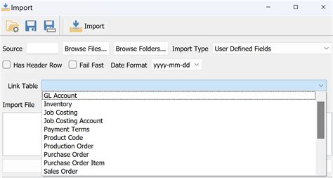 user defined fields import field descriptions spire systems