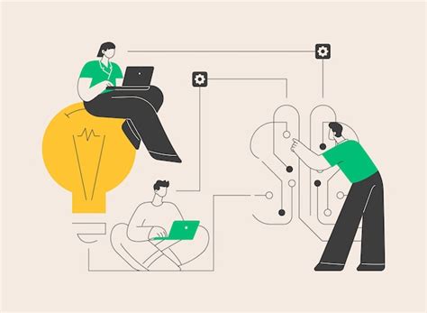 브레인스토밍 추상 개념 벡터 일러스트 레이 션 프리미엄 벡터