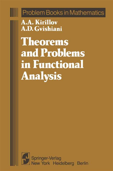 theorems and problems in functional analysis problem books in