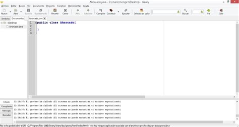 Java Error Al Compilar En Geany