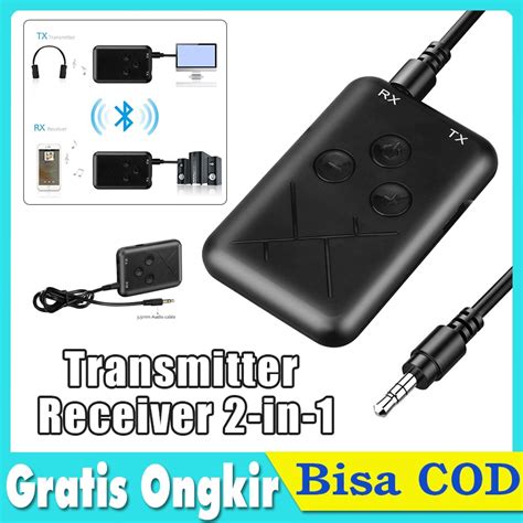 Jual 2 In 1 Bluetooth Transmitter Receiver Stereo Bluetooth Penerima Audio Aux Nirkabel 3 5Mm