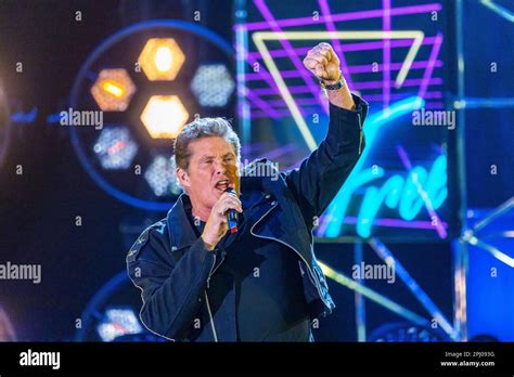 Singer David Hasselhoff Performing On Stage 50 Years Of Zdf Hitparade