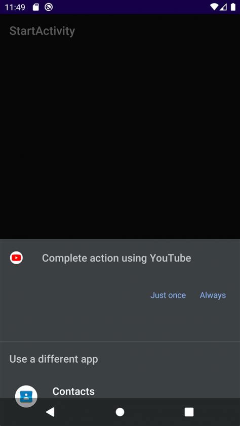 how to start activity and pass data with android code intrinsic