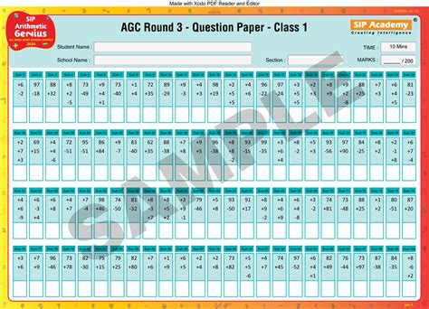 Class 1 Arithmetic Version 24 1 Sip All India Inter School