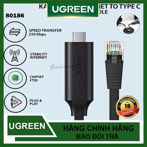Genuine Console Type C To Rj45 Ugreen 80186 Programming Cable Ftdi