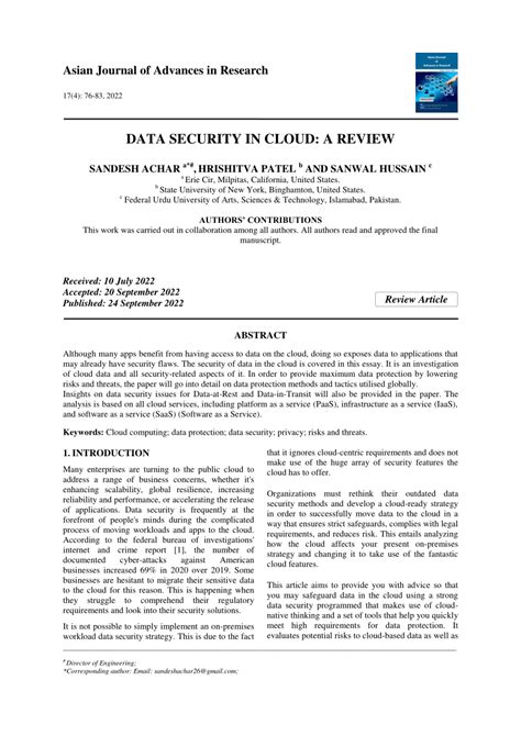 PDF Data Security In Cloud A REVIEW