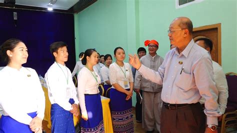 ပြည်ထောင်စုဝန်ကြီး Jeng Phang နော်တောင် စစ်ကိုင်းတိုင်းဒေသကြီးရှိ ဝန်ကြီးဌာနမှ ဝန်ထမ်းများနှင့်တ