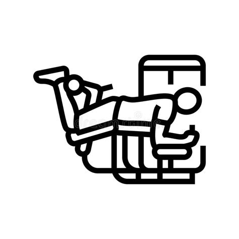 Hamstring Curls Fitness Exercise Leg Line Icon Vector Illustration Stock Vector Illustration