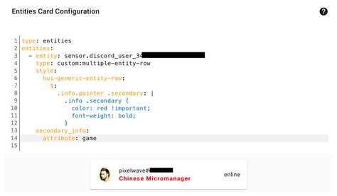 card mod style secondary info text frontend home assistant community