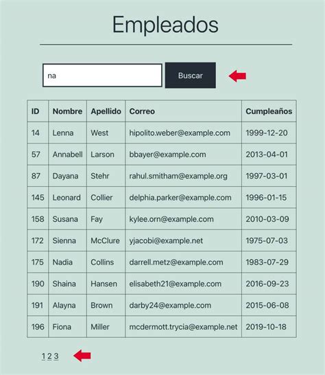 mostrar tabla personalizada con búsqueda y paginación en wordpress