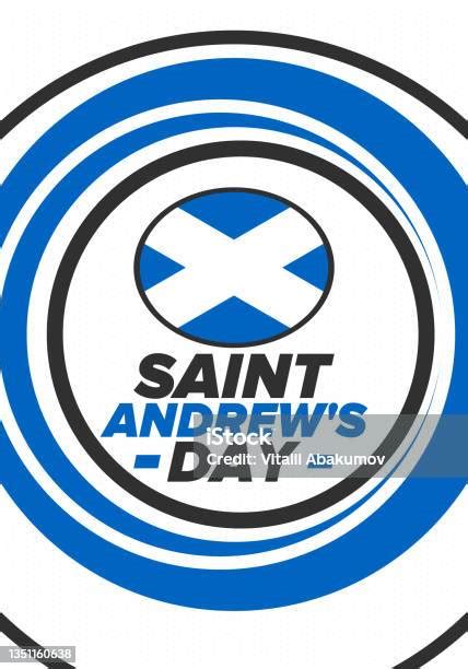스코틀랜드에서 세인트 앤드류의 날 스코틀랜드에서 국가 날 해피 홀리데이 안데르마스는 11월 30일 매년 축하합니다 스코틀랜드 국기 애국적 요소 포스터 카드 배너 및 배경