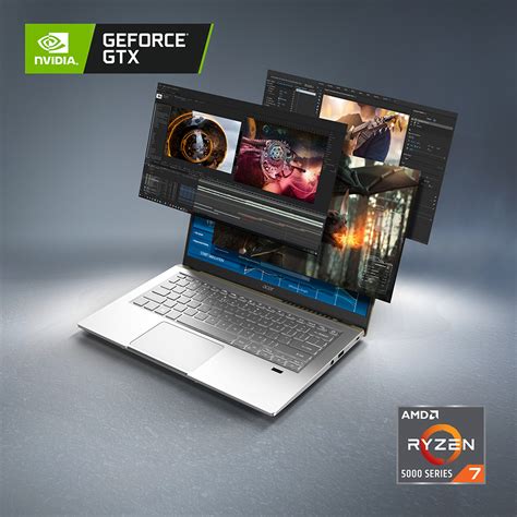 Acer Swift X Nx Au Si Laptop Amd Ryzen U Gb Ram Gb Ssd Display