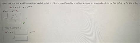 [answered] verify that the indicated function is an explicit solution