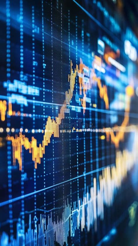 Financial Data Visualization With Colorful Graphs And Charts Trends