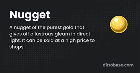 Nugget Pokémon Item Dittobase