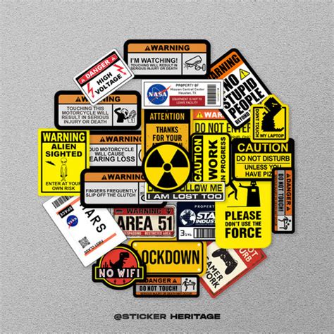 Jual Stiker Sticker WARNINGPACK Untuk Laptop Case Tumbler Stiker Laptop Sti Book Paper