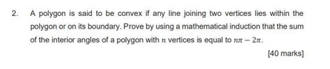Solved A Polygon Is Said To Be Convex If Any Line Joining Chegg