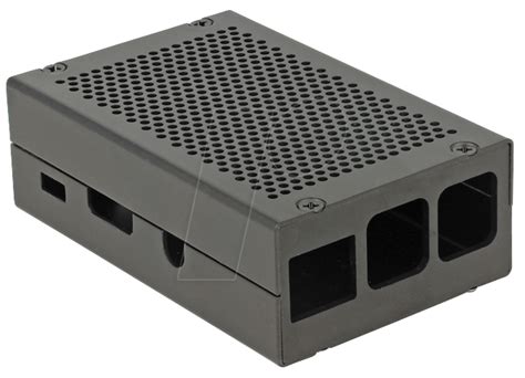 RPI CASE ALU BK Aluminium Case Raspberry Pi B 2 3 Black At Reichelt Elektronik