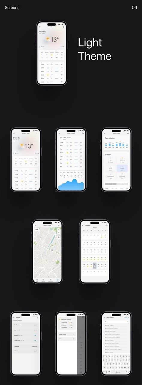 weather app ui ux behance