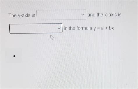 Solved The Y Axis Is V And The X Axis Is In The Formula Ya Chegg
