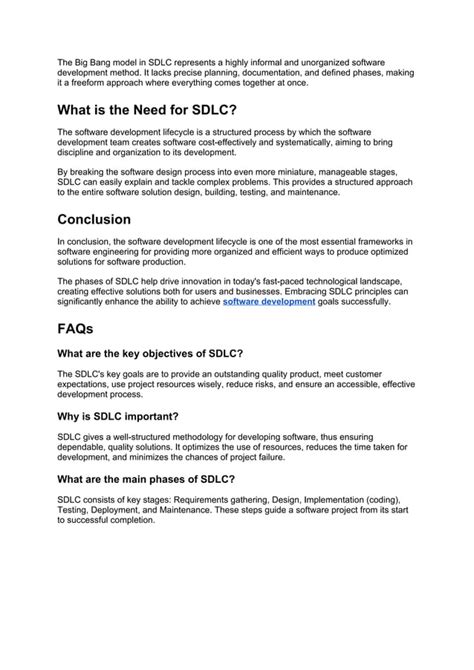 Key Phases Of The Software Development Lifecycle Sdlc Explained Docx