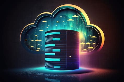 Premium Photo Cloud And Server Illustration Cloud Computing Technology Concept In Dark