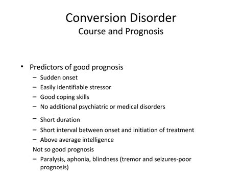 Conversion Disorder Power Point Ppt