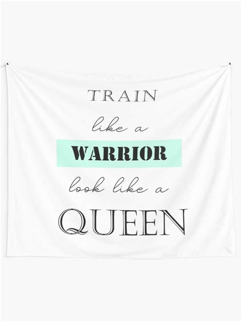Train Like A Warrior Look Like A Queen Tapestry
