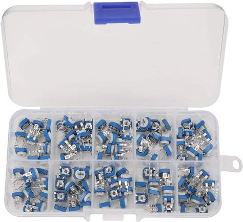 White Variable Resistor Adjustable Resistor Plastic Plus Electronic Components Made Mm