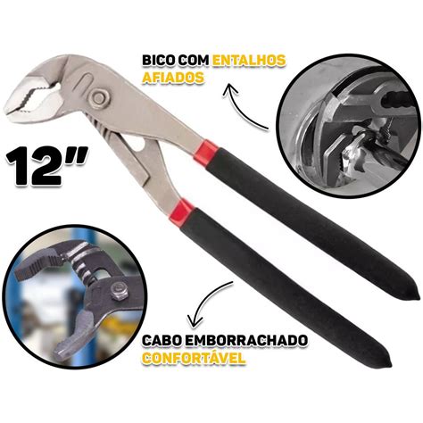 Alicate Bomba Dágua Aço Carbono 12 Polegadas Profissional Cabo