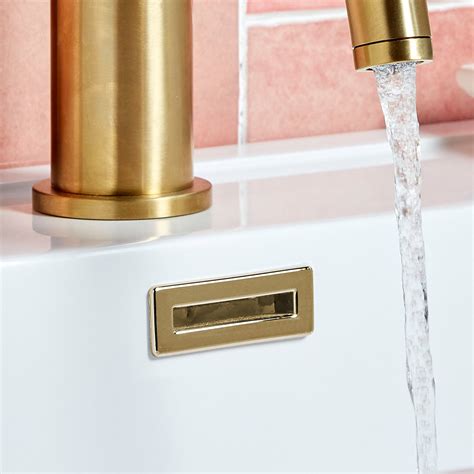 Brass Rectangle Overflow Insert Scudo Bathrooms