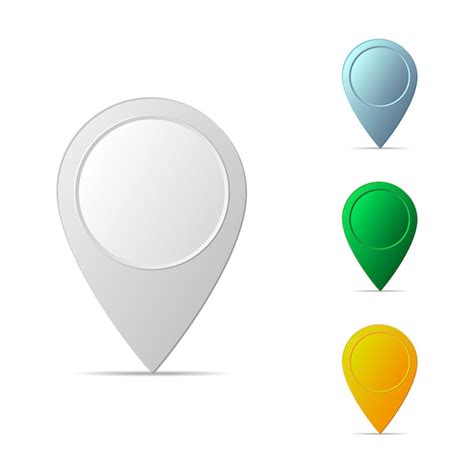 Premium Vector Pin On The Map Icon Set Of Navigation Map Markers Isolated Collection Of