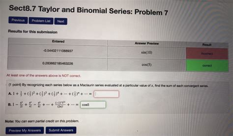 Solved Sect87 Taylor And Binomial Series Problem 7 Problem