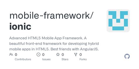 Github Mobile Frameworkionic Advanced Html5 Mobile App Framework A