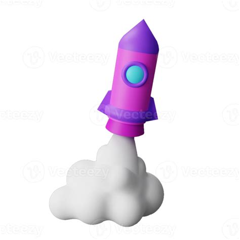 3d Icon Rendering Rocket Launch 12305064 Png