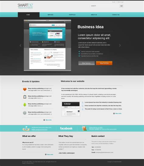 Smartdiz Website Template Corporate Css Templates Css Templates
