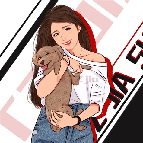 漫画头像卡通人像设计照片转手绘q版形象情侣宠物手绘画像定制作虎窝淘