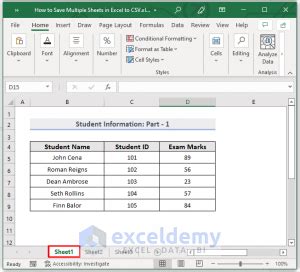 How to Save Multiple Sheets in Excel to CSV (6 Easy Methods)