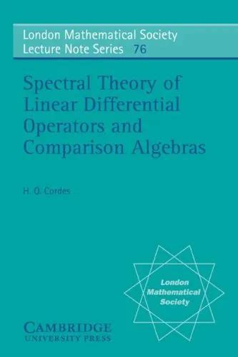 Spectral Theory Of Linear Differential Operators And Comparison