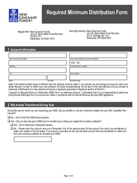 Fillable Online Required Minimum Distribution Rmd Form Fax Email
