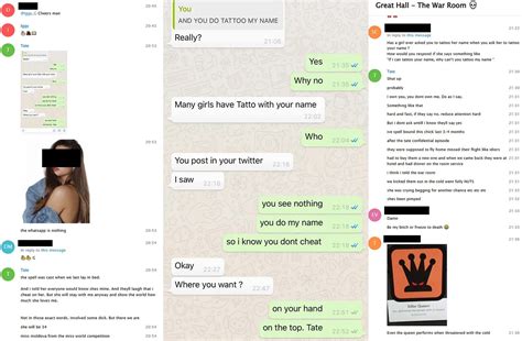 Tate War Room Chat Logs Prove Human Trafficking