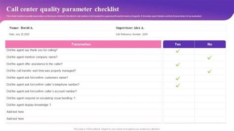 Parameter Checklist Powerpoint Presentation And Slides Ppt Sample