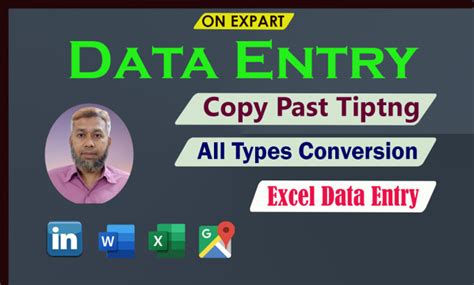do typing copy paste excel word and web recharge data entry by