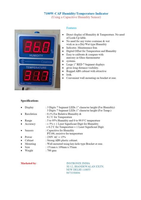 Humidity Temperature Indicator At ₹ 3500 Piece Wall Mounted