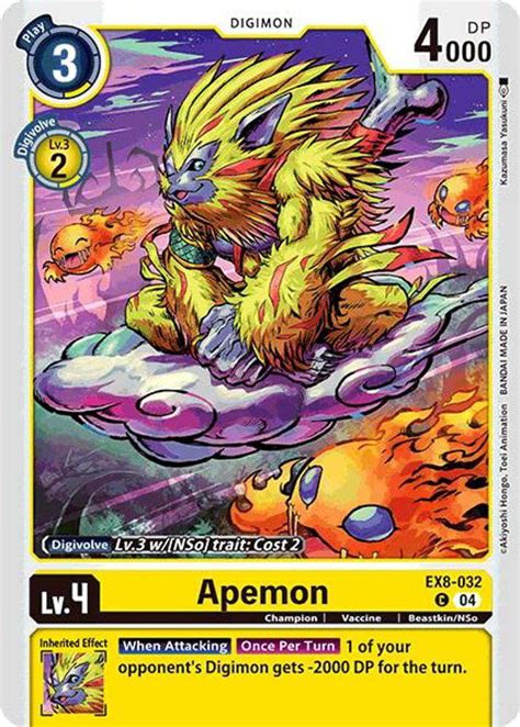 Digimon Chain Of Liberation Common Apemon Ex8 032