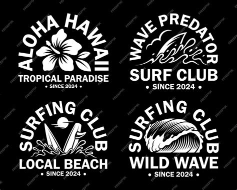 Premium Vector Surf Vector Graphic Set