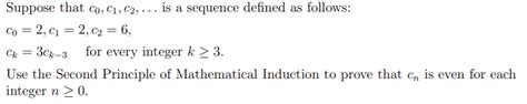 solved suppose that c0 c1 c2 dots is ﻿a sequence defined as