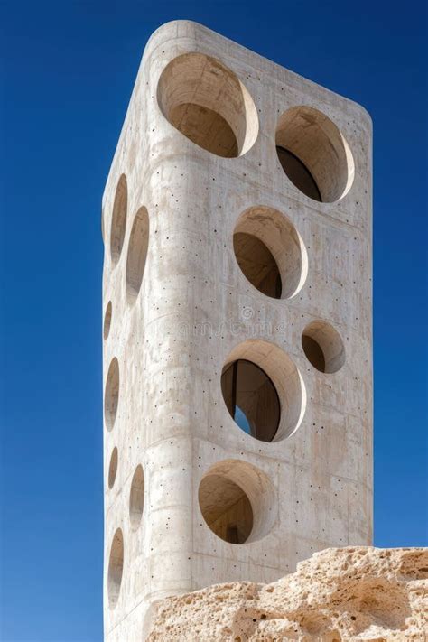 Unique Architectural Design With Circular Openings Stock Illustration Illustration Of Abstract